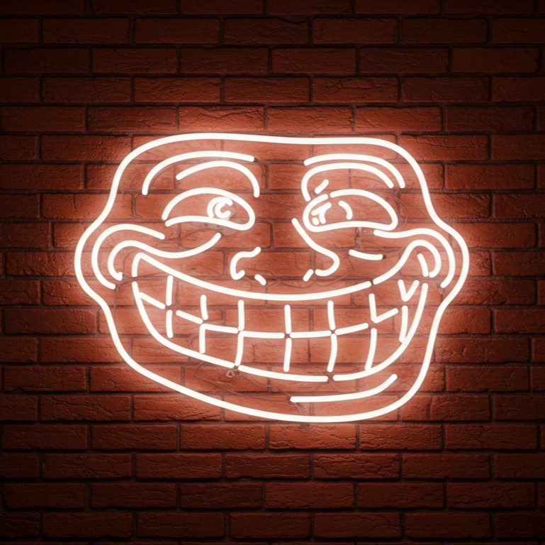 Troll Face LED Neon Sign – MEON NEON