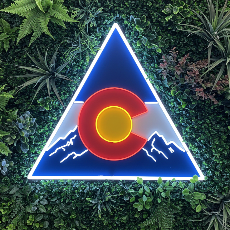 Colorado Mountains Triangle Neon LED Sign – MEON NEON